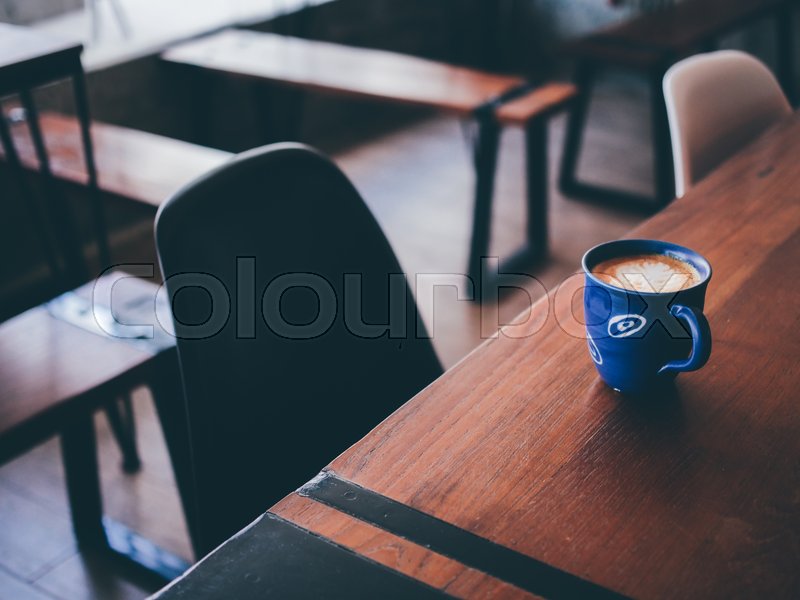 Close up coffee on table in coffee ... | Stock image | Colourbox