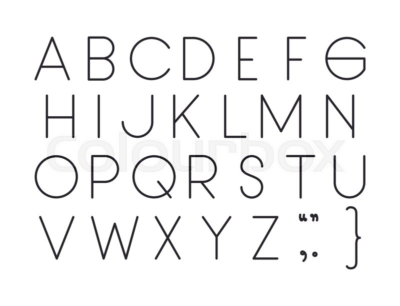 Alphabet type font icons vector ... | Stock vector | Colourbox