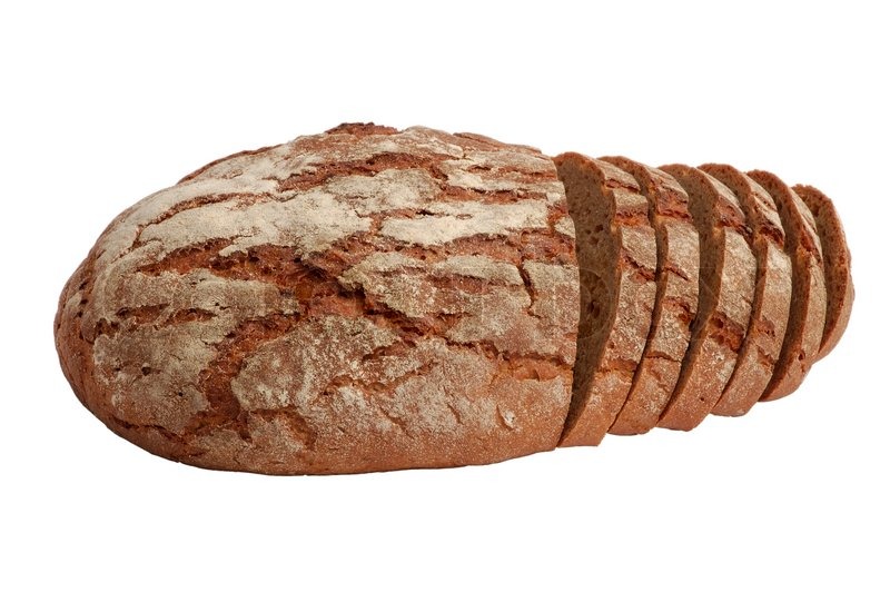 Laib Brot isoliert auf weißem ... | Stock Bild | Colourbox