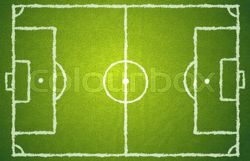 Vector soccer green field. Football ... | Stock vector | Colourbox