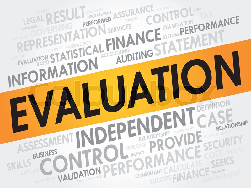 Evaluation word cloud collage, ... | Stock vector | Colourbox