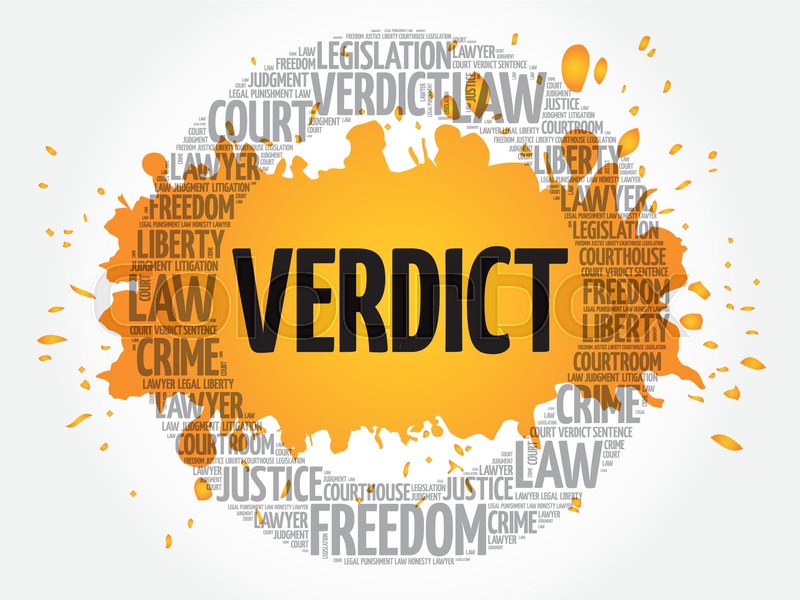 Verdict word cloud concept background | Stock vector | Colourbox