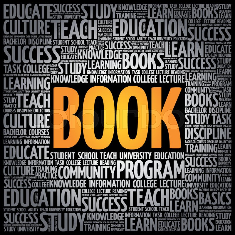 BOOK word cloud collage, education ... | Stock vector | Colourbox