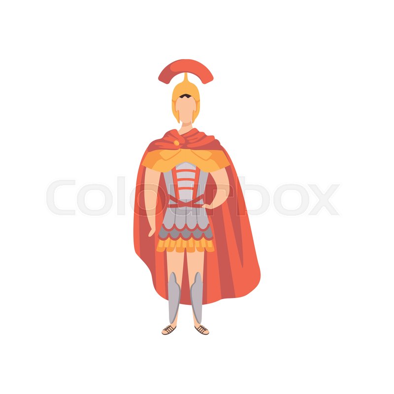 Roman warrior, soldier in traditional ... | Stock vector | Colourbox