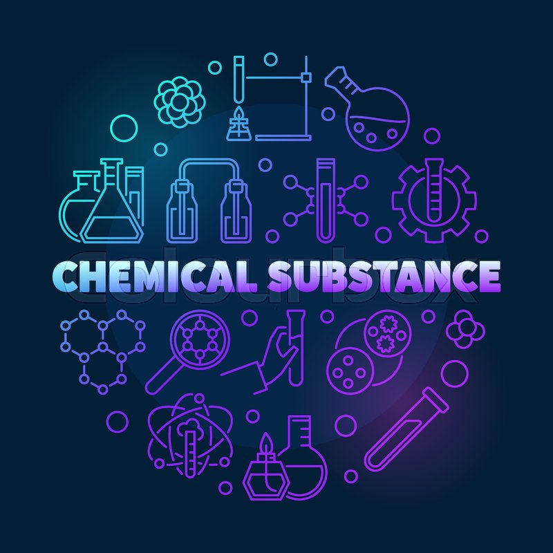 Chemical Substance vector colored ... | Stock vector | Colourbox