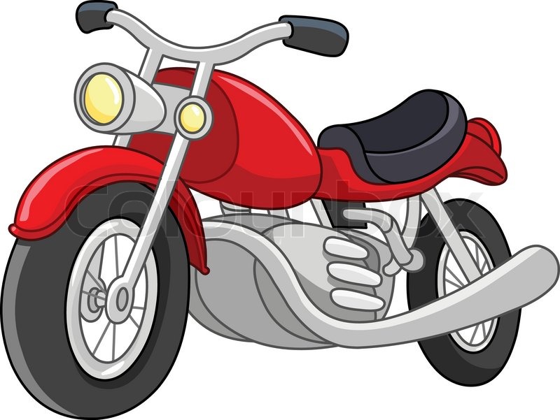 Red motorcycle | Stock vector | Colourbox