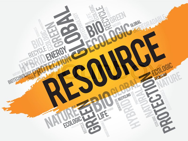 Resource word cloud, conceptual green ... | Stock vector | Colourbox