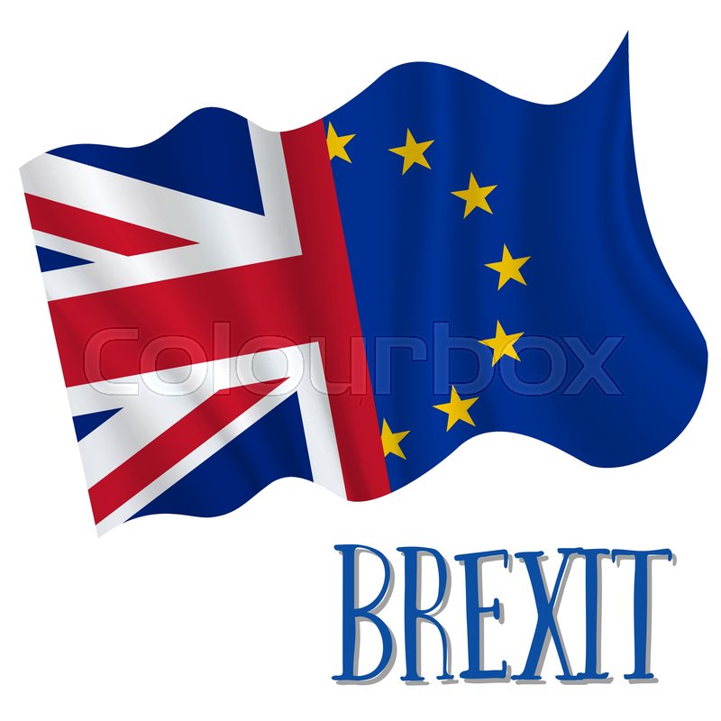 Brexit, waving flags of the United ... | Stock vector | Colourbox