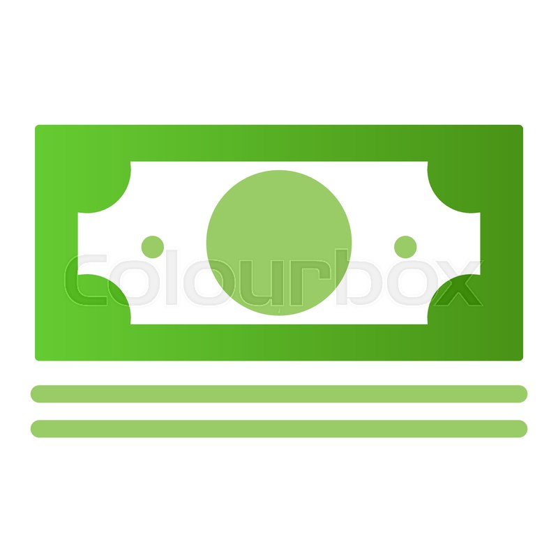Cash flat icon. Money color icons in ... | Stock vector | Colourbox