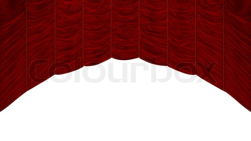 Roter Vorhang mit schönen Muster | Stock Bild | Colourbox