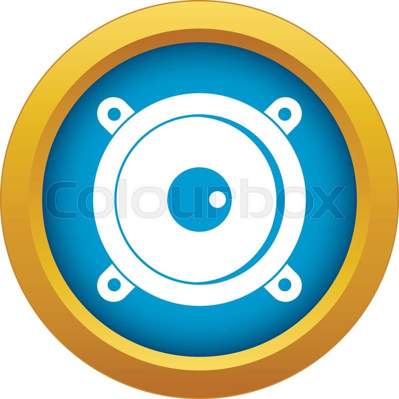 Audio speaker icon blue vector ... | Stock vector | Colourbox