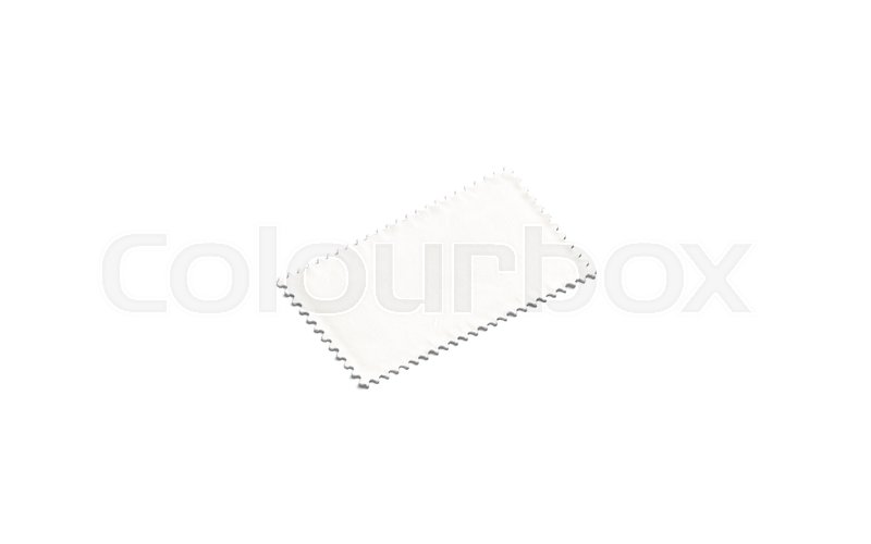 Blank white rectangular postage stamp ... | Stock image | Colourbox