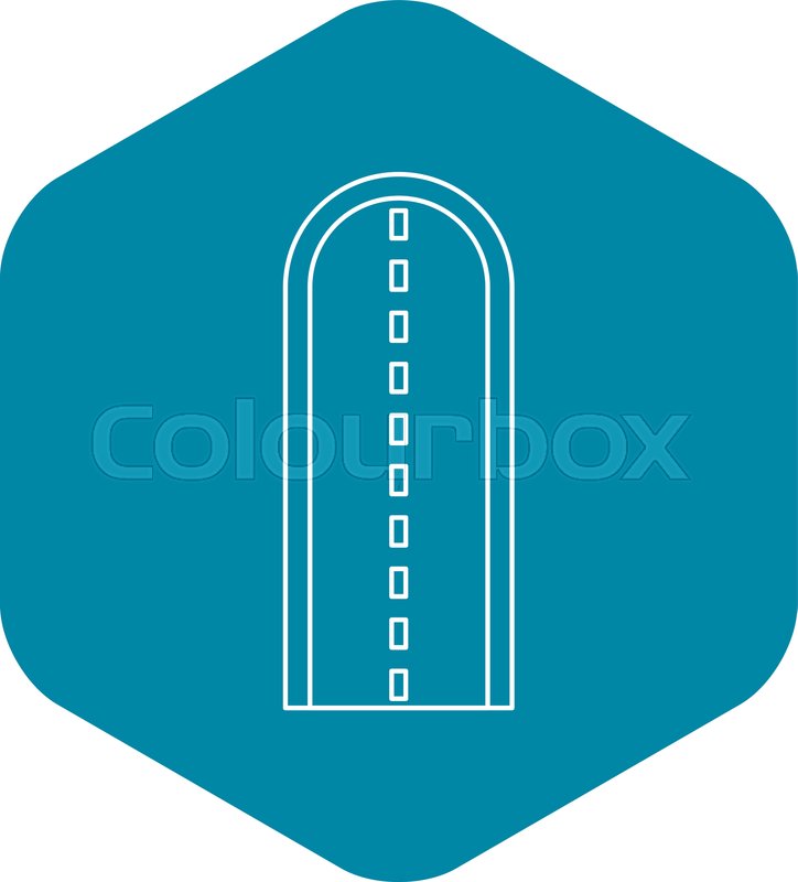 Road section icon. Outline ... | Stock vector | Colourbox