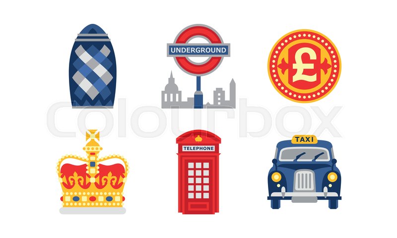 Great Britain national symbols, United ... | Stock vector | Colourbox
