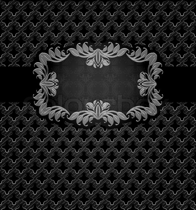 Abstract metal dark frame background | Stock vector | Colourbox