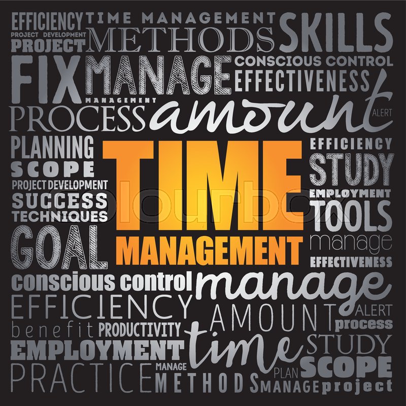 Time Management word cloud collage, ... | Stock vector | Colourbox