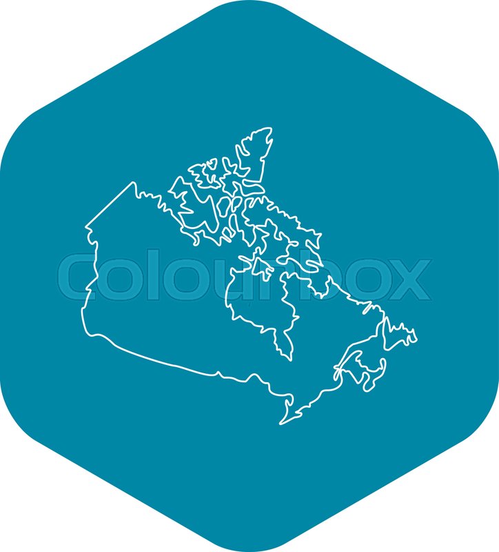 Map of Canada icon. Outline ... | Stock vector | Colourbox