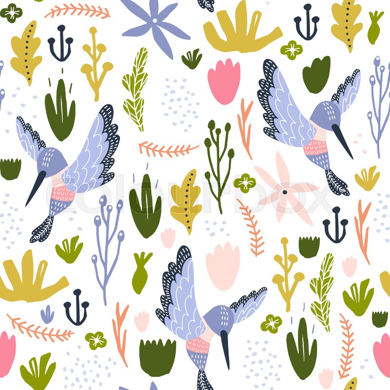 Seamless childish pattern with ... | Stock vector | Colourbox