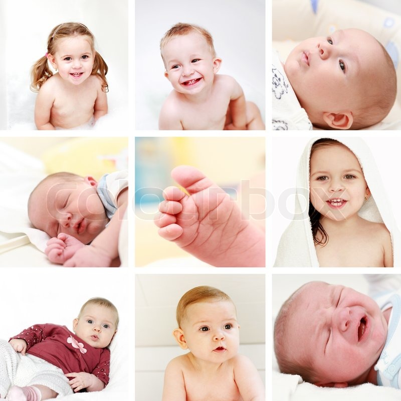 Babys und Kinder-collage | Stock Bild | Colourbox