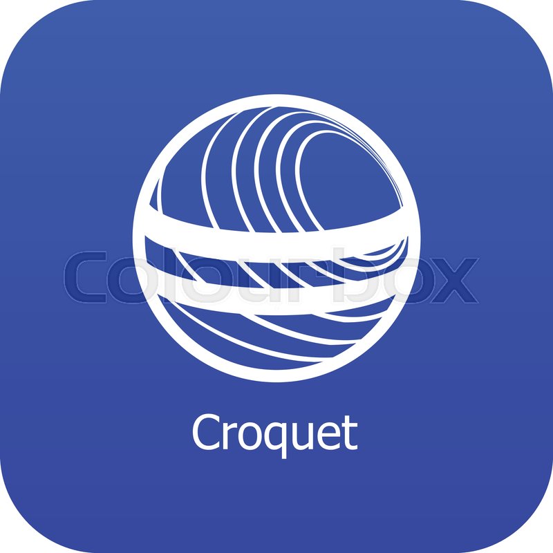 Croquet icon blue vector isolated on ... | Stock vector | Colourbox