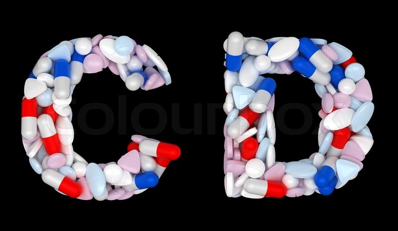 Healthcare font C and D pills letters | Stock Photo | Colourbox