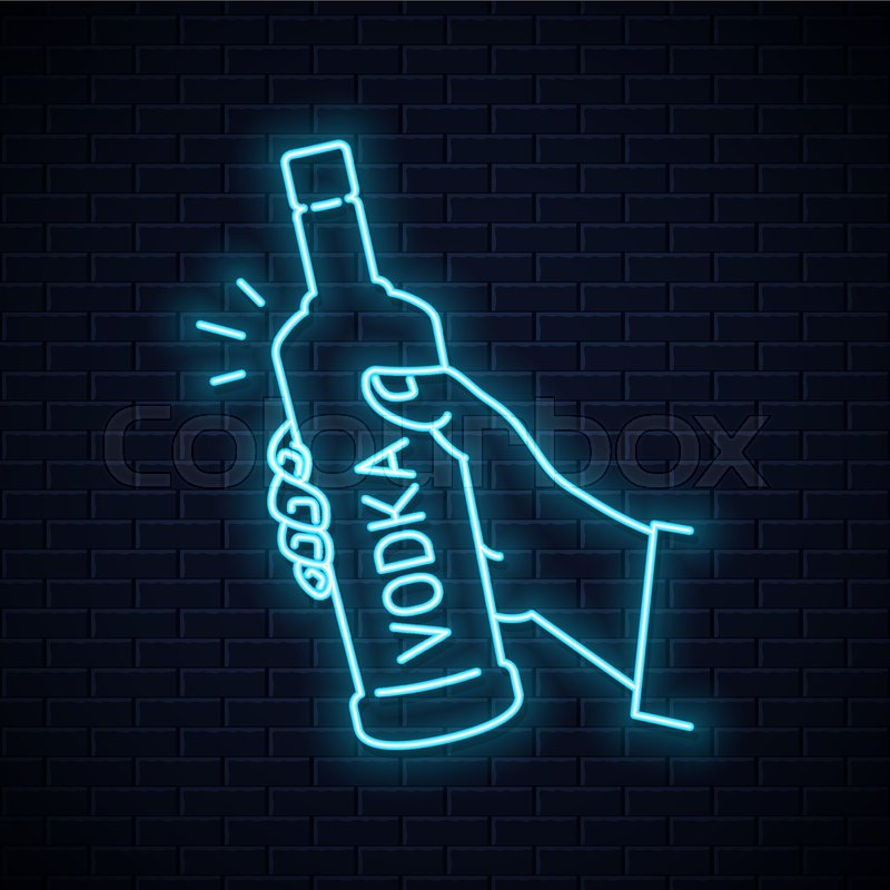 Neon Vodka Bottles