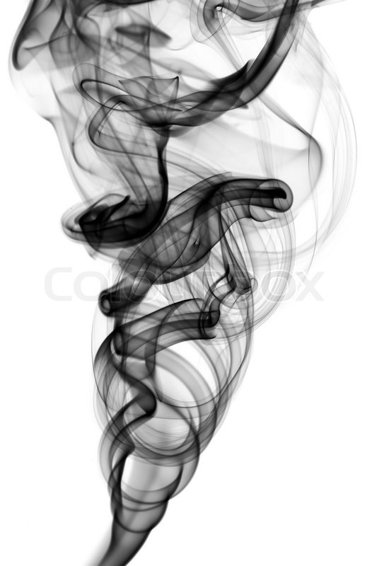Abstract smoke patterns over the white ... | Stock image | Colourbox
