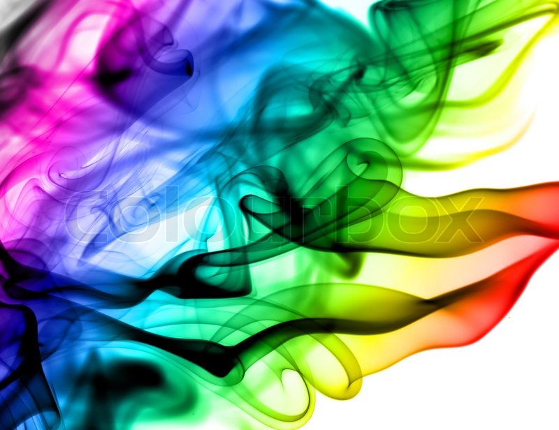 Abstract colorful fume patterns on ... | Stock image | Colourbox