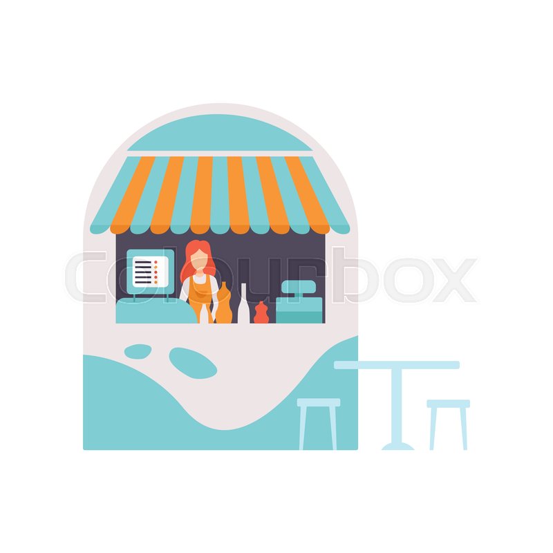 Street Vendor Vector