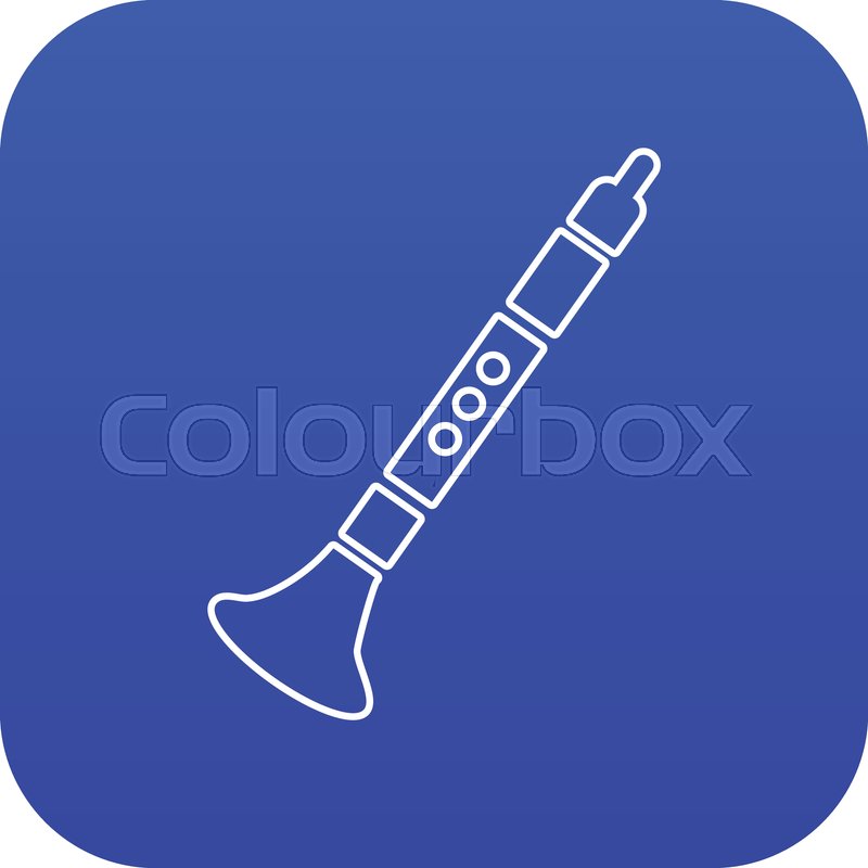 Trumpet icon blue vector isolated on ... | Stock vector | Colourbox