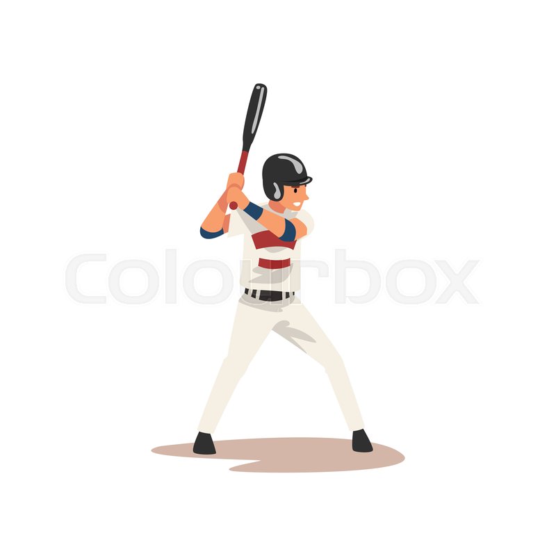 Baseball Bat Hitting Ball Cartoon