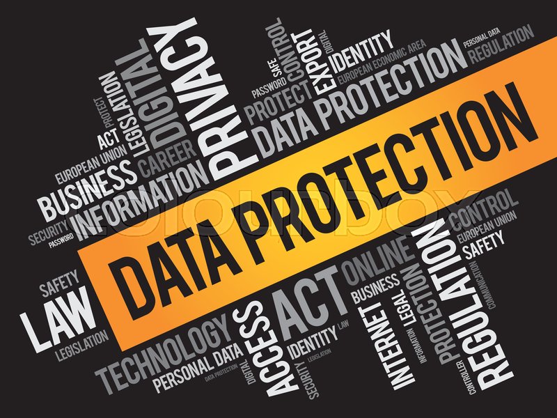 Data Protection word cloud collage, ... | Stock vector | Colourbox