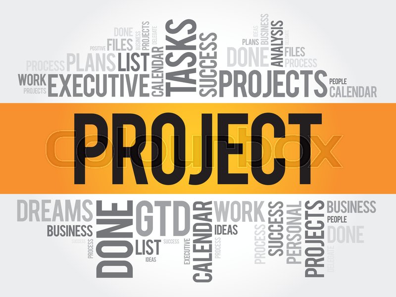 PROJECT word cloud collage, business ... | Stock vector | Colourbox