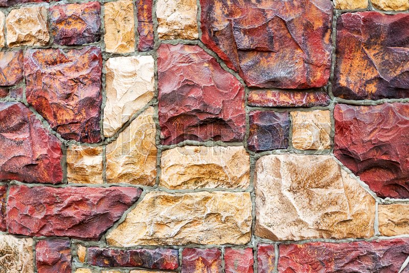 Red Stone Wall Background