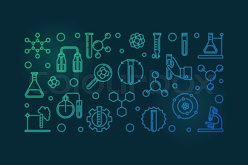 Vector Chemical Analysis colored ... | Stock vector | Colourbox