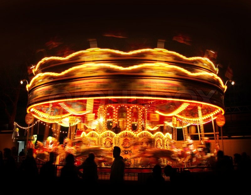 Spinning carousel lights | Stock image | Colourbox