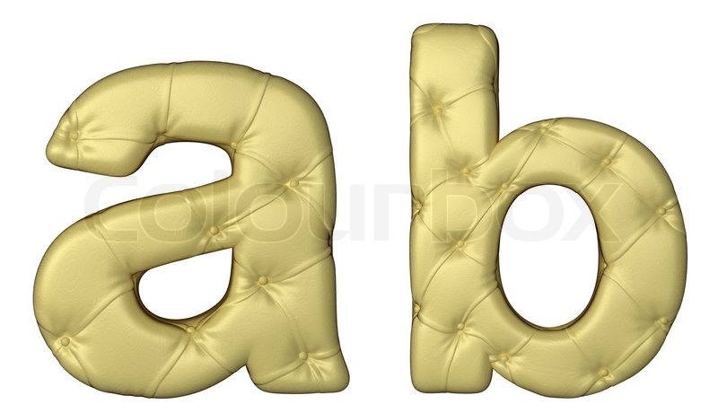 Luxury beige leather font A B letters | Stock image | Colourbox