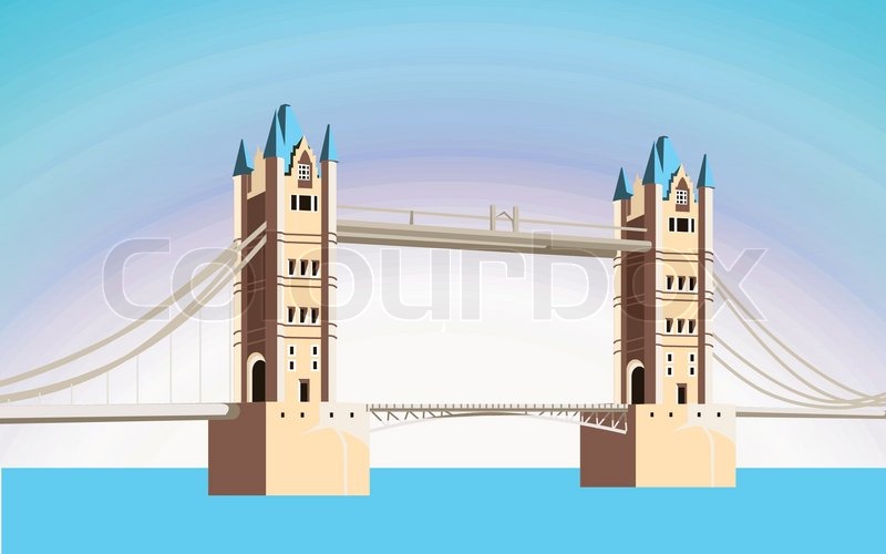 Beautiful bridge are made age-old ... | Stock vector | Colourbox