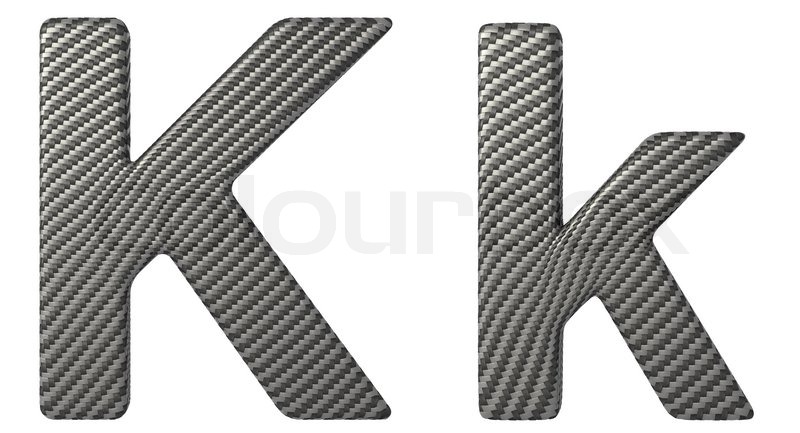 Carbon fiber font K lowercase and ... | Stock image | Colourbox