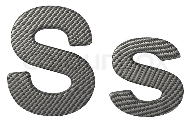 Carbon fiber font S lowercase and ... | Stock image | Colourbox