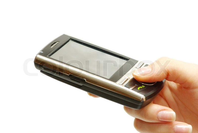 Handy in der hand | Stock Bild | Colourbox