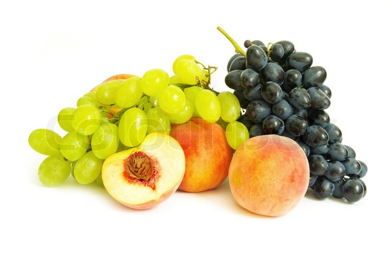 Grape and peach | Stock Photo | Colourbox