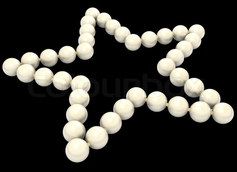 Pearls star shape isolated | Stock image | Colourbox