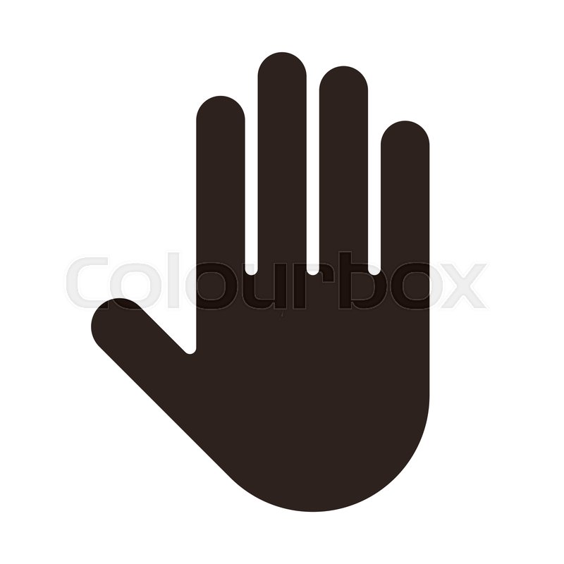 Hand icon isolated on white background | Stock vector | Colourbox