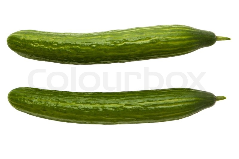 Two long cucumbers | Stock Photo | Colourbox