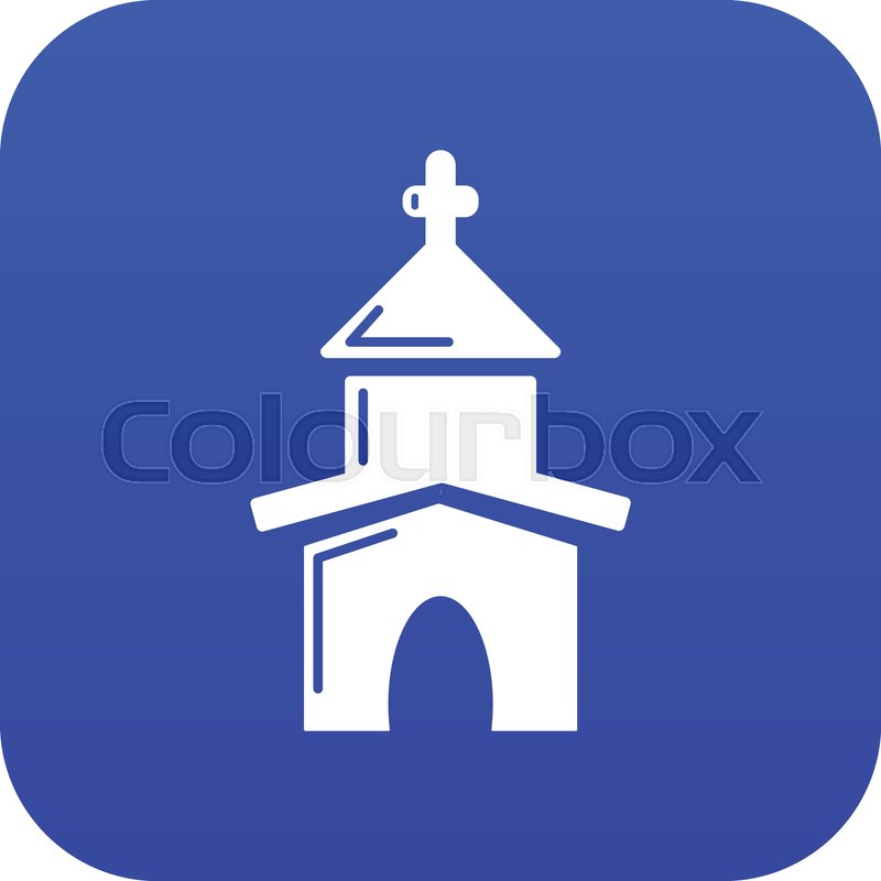 Church icon blue vector isolated on ... | Stock vector | Colourbox