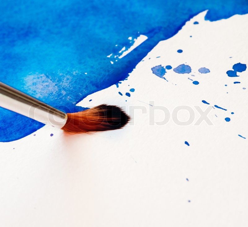 Brush with colorful background | Stock image | Colourbox