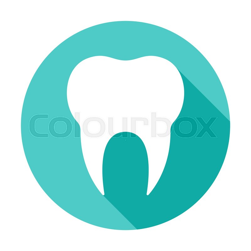Tooth Circle Icon. Vector Illustration ... | Stock vector | Colourbox