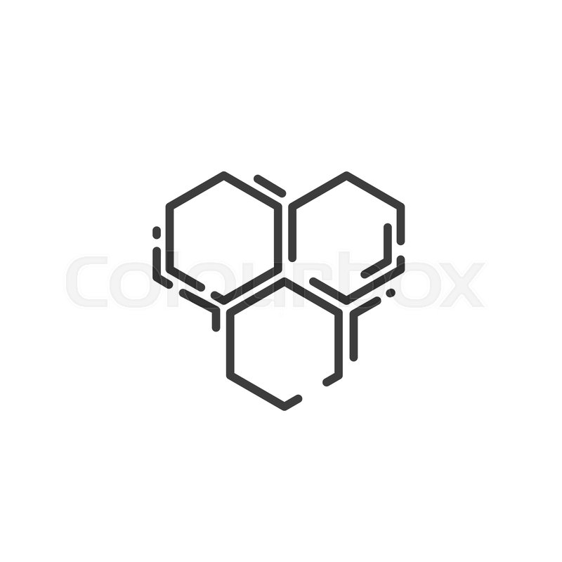 Honeycomb Line Drawing