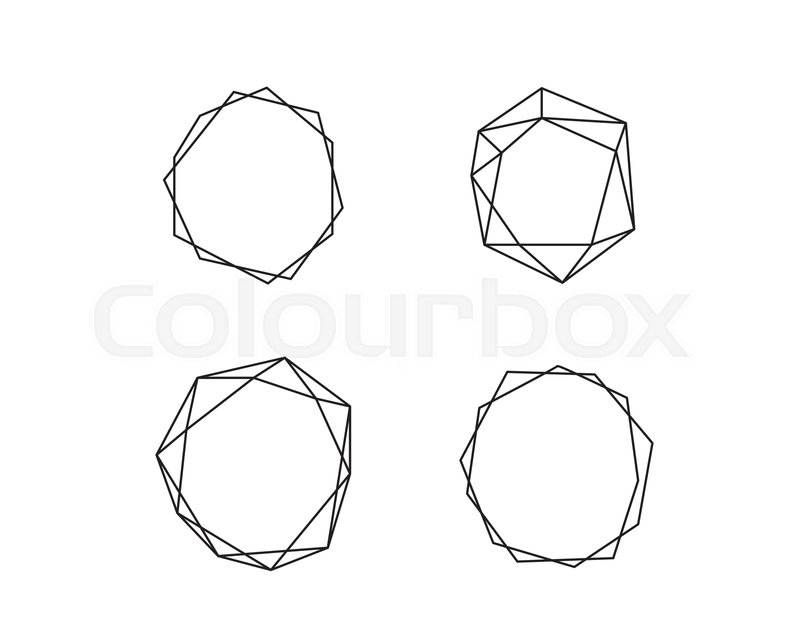 Geometric Round Shapes Collection with ... | Stock vector | Colourbox